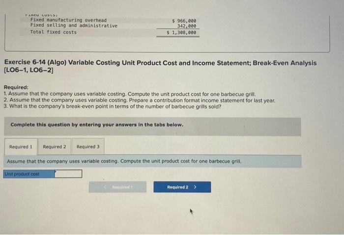 Solved Required information SB Exercise 6-14 through | Chegg.com