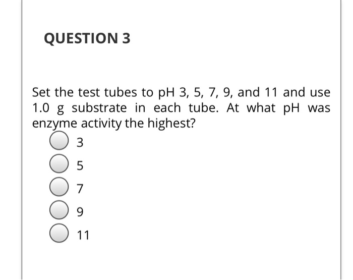 Solved Amount of Substrate (9) Test Tube Number 1 2 3 4 5 | Chegg.com