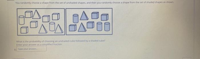 Solved You randomly choose a shape from the set of unshaded | Chegg.com