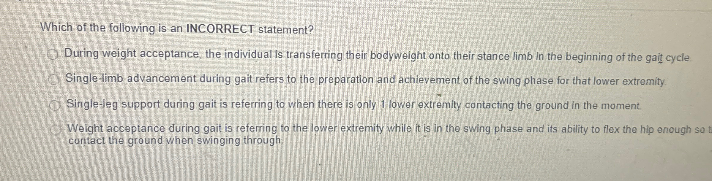 Solved Which of the following is an INCORRECT | Chegg.com