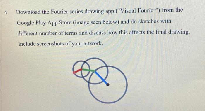 Solved Download the Fourier series drawing app ("Visual | Chegg.com
