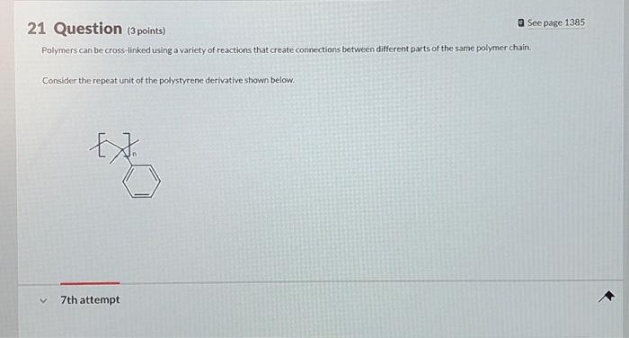 Solved Polymers can be cross-linked using a variety of | Chegg.com