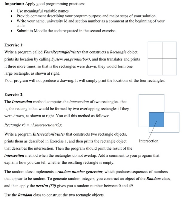 Solved Exercise 2: The Intersection method computes the | Chegg.com
