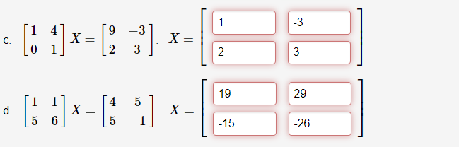 Solved SOLVING THE GIVEN EQUATION IN EACH PART FIND MATRIX | Chegg.com