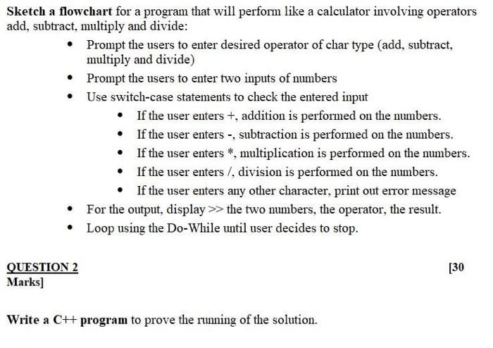 Solved Sketch a flowchart for a program that will perform | Chegg.com