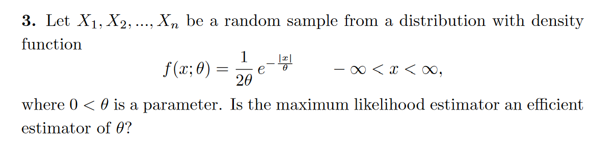 Solved Let x1,x2,dots,xn ﻿be a random sample from a | Chegg.com