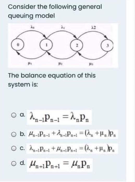 Solved Cosider the following general queuing model 4 2 2 2 | Chegg.com