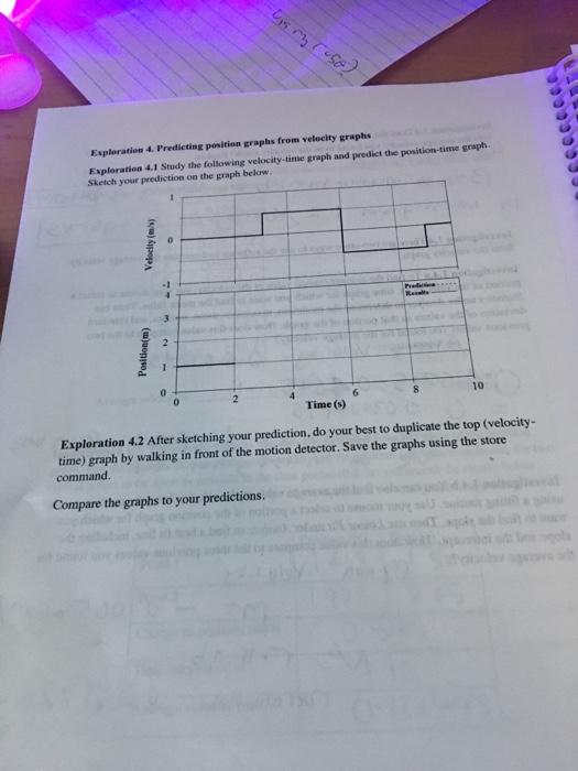 Solved Exploration 4. Predicting position graphs from | Chegg.com