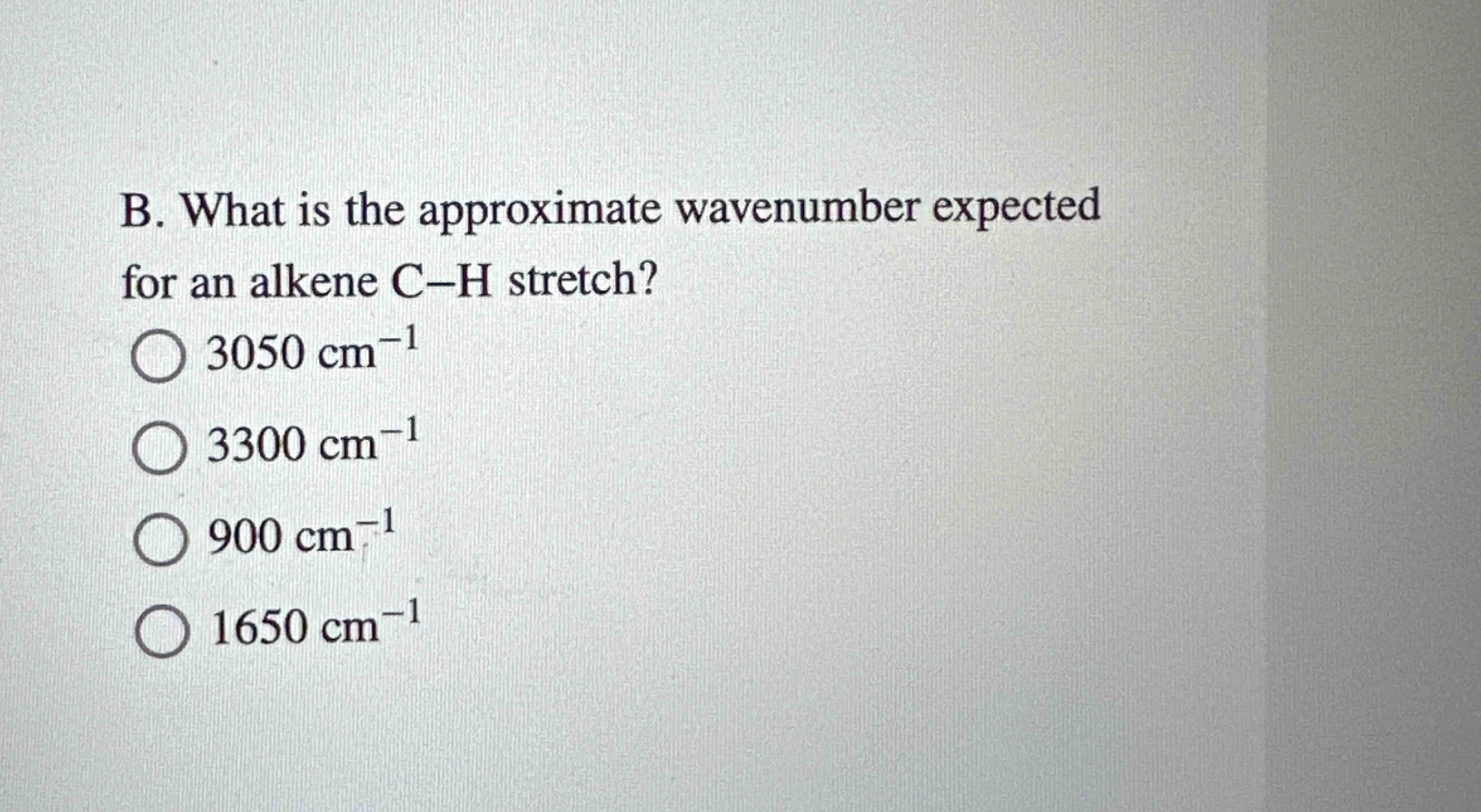 Solved B. ﻿What is ﻿the approximate wavenumber expectedfor | Chegg.com