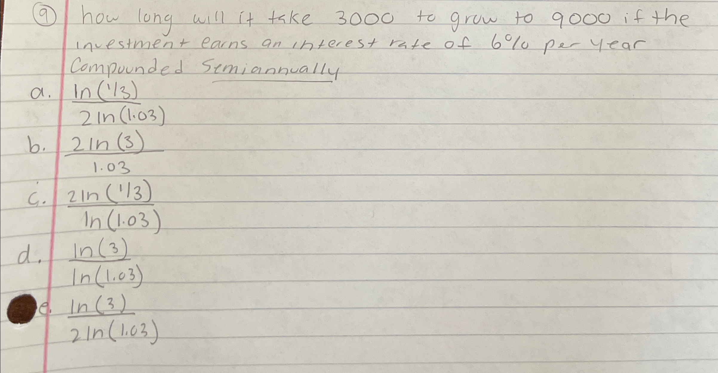 Solved (9) ﻿how long will it take 3000 ﻿to gruw to 9000 ﻿if | Chegg.com