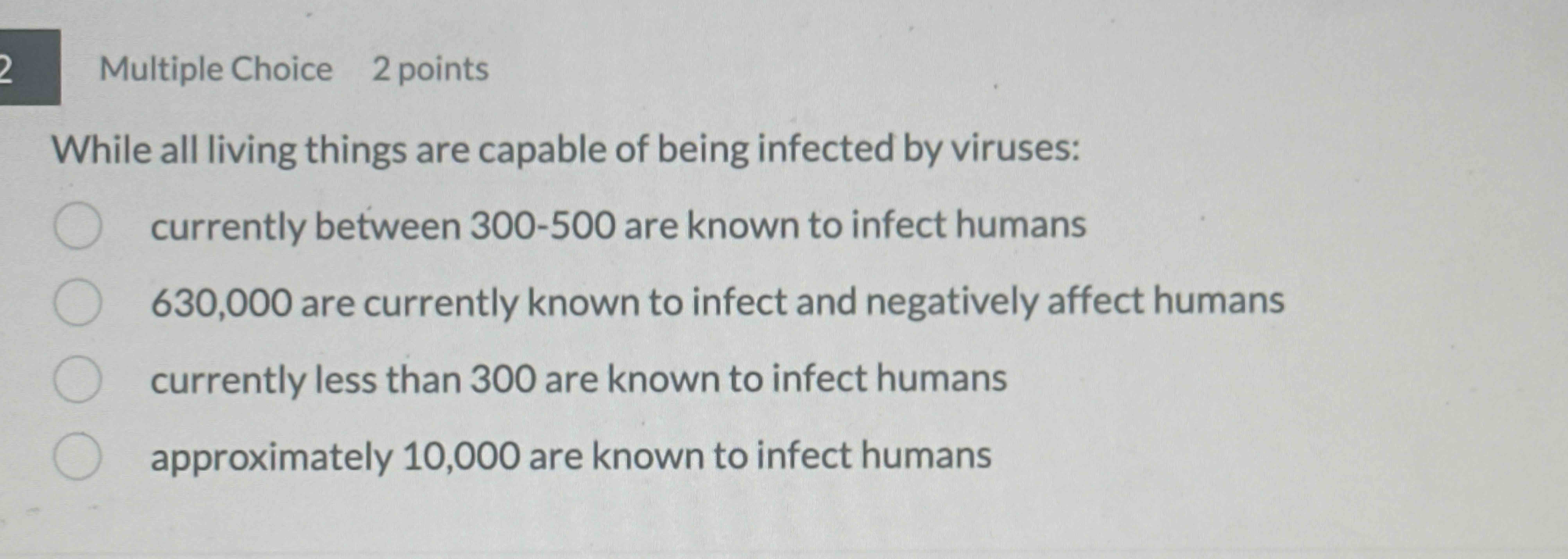 Solved While all living things are capable of being infected | Chegg.com