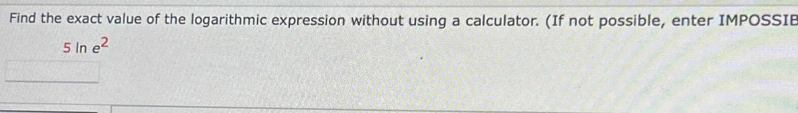 Solved Find the exact value of the logarithmic expression | Chegg.com