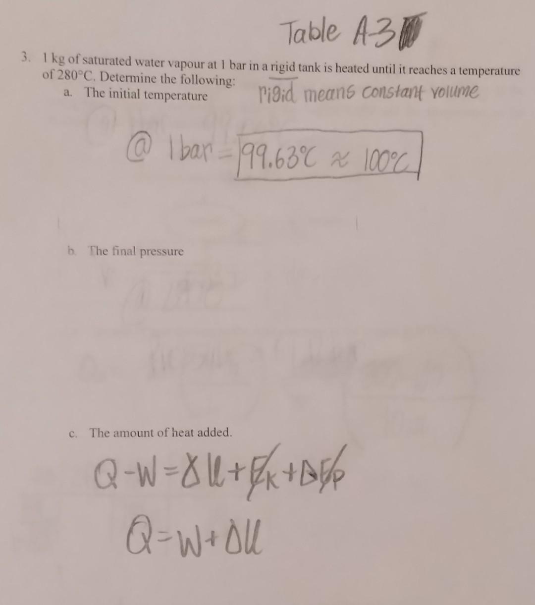 Solved Engineering Thermodynamics a.)find the final | Chegg.com