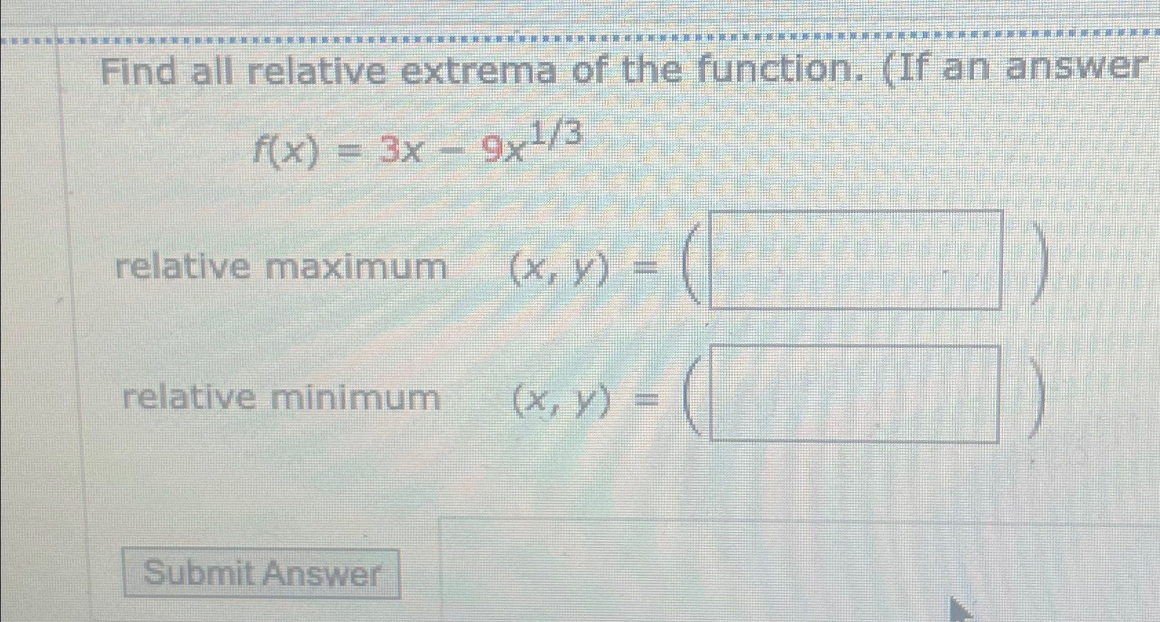 Solved Find all relative extrema of the function. (If an | Chegg.com