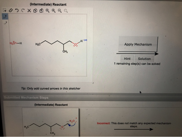 Solved (Intermediate) Reactant Hör-H H.C Apply Mechanism | Chegg.com Solved (Intermediate) Reactant Hör-H H.C Apply Mechanism | Chegg.com