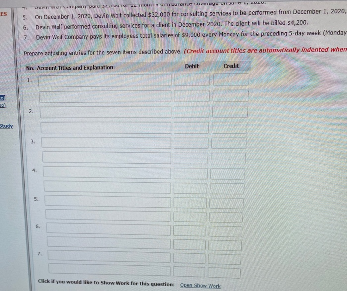 Solved Exercise 3-es (Video) Devin Wolf Company has the | Chegg.com
