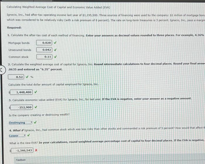 Solved calculating the weighted average cost of capital and | Chegg.com