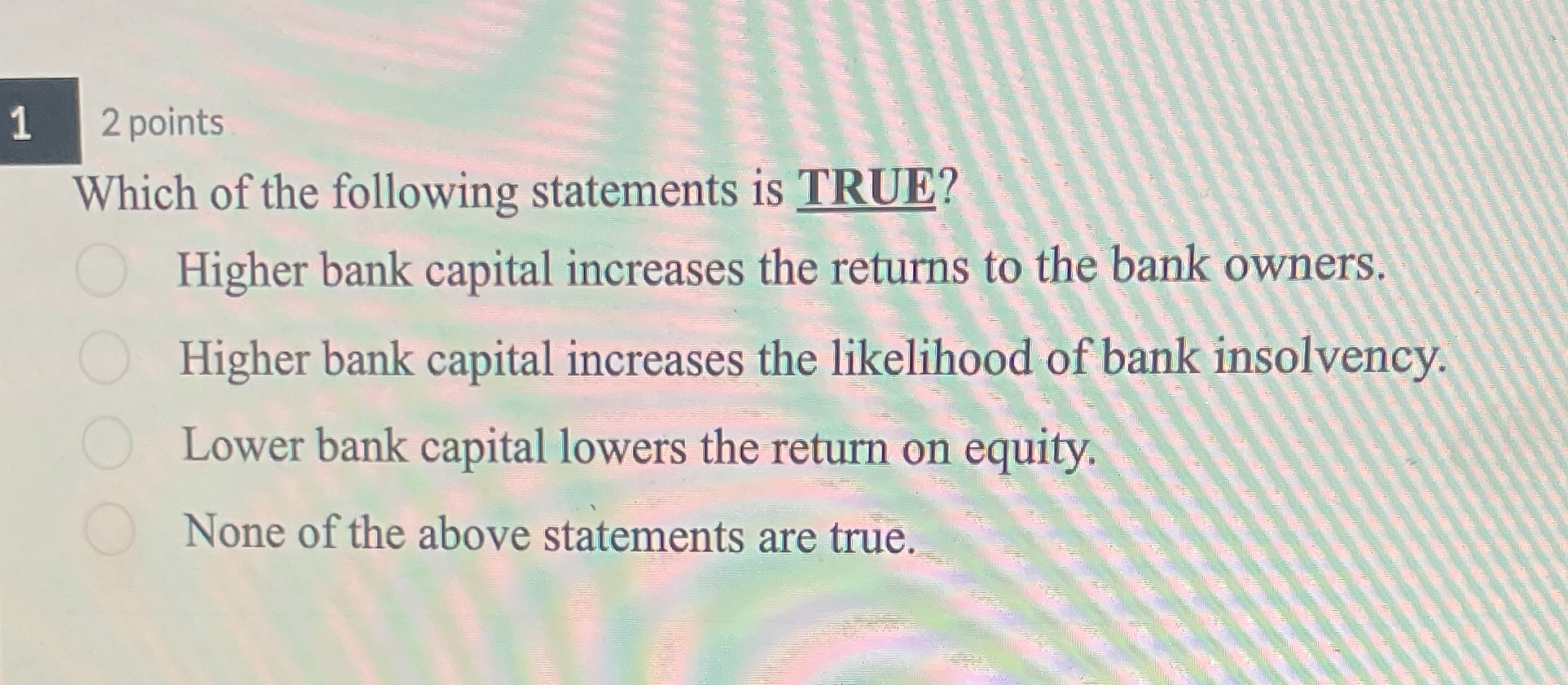 Solved 12 ﻿pointsWhich of the following statements is | Chegg.com