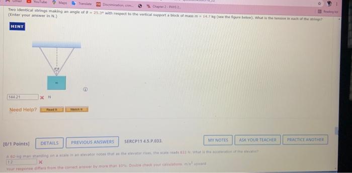 Solved 5 YouTube Maps Chic Two identical strings making an | Chegg.com