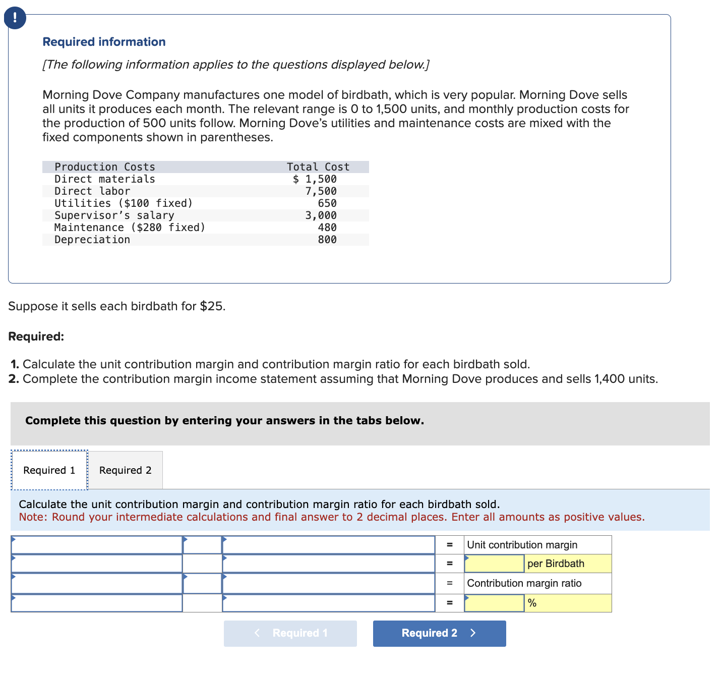 Solved Required information[The following information | Chegg.com