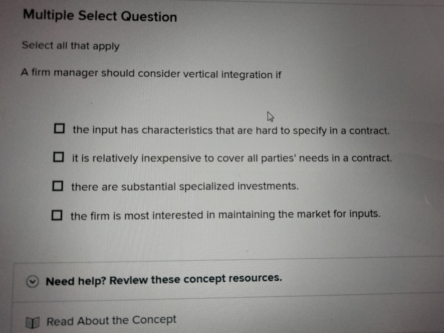 Solved Multiple Select QuestionSelect all that applyA firm | Chegg.com