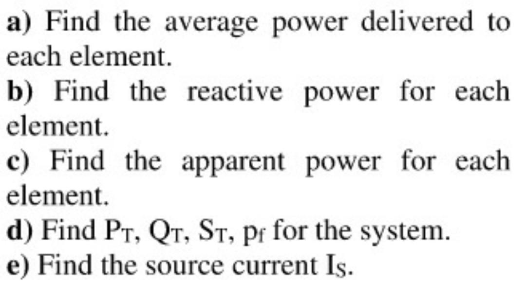 Solved R . UE E = 50V 260 CEO Ω LCH Ω 1 = 60 Hz a) Find | Chegg.com