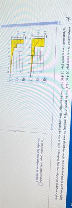 Solved a) Approximate the area under graph (a) of f(x)=3/x2 | Chegg.com