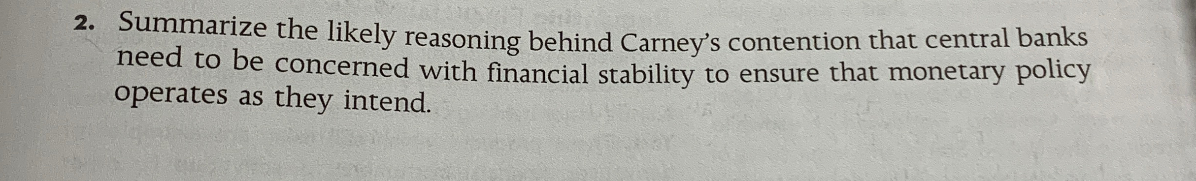 Solved Summarize the likely reasoning behind Carney's | Chegg.com