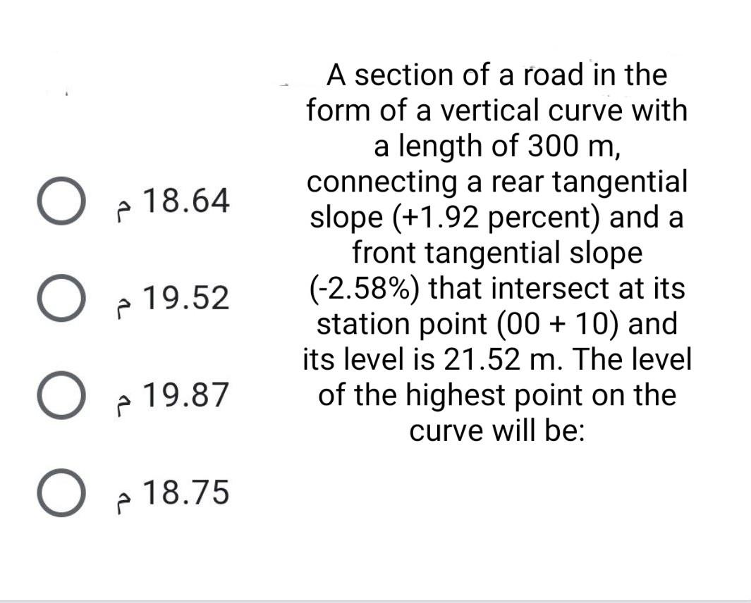 Solved * A simple circular horizontal curve of radius equal | Chegg.com