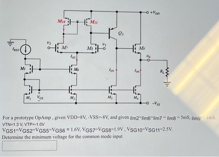 Solved VTN=1.3 V,VTP=−1.0 V VGS1=VGS=VGS=VGS6=1.6 V, | Chegg.com