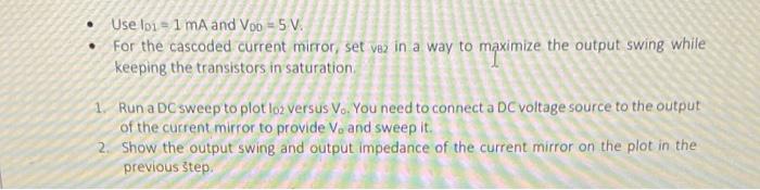 Solved Figure 1 An Nmos Current Mirror A Without And B