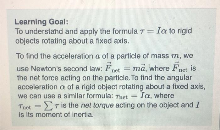 Solved Learning Goal: To understand and apply the formula 1 | Chegg.com