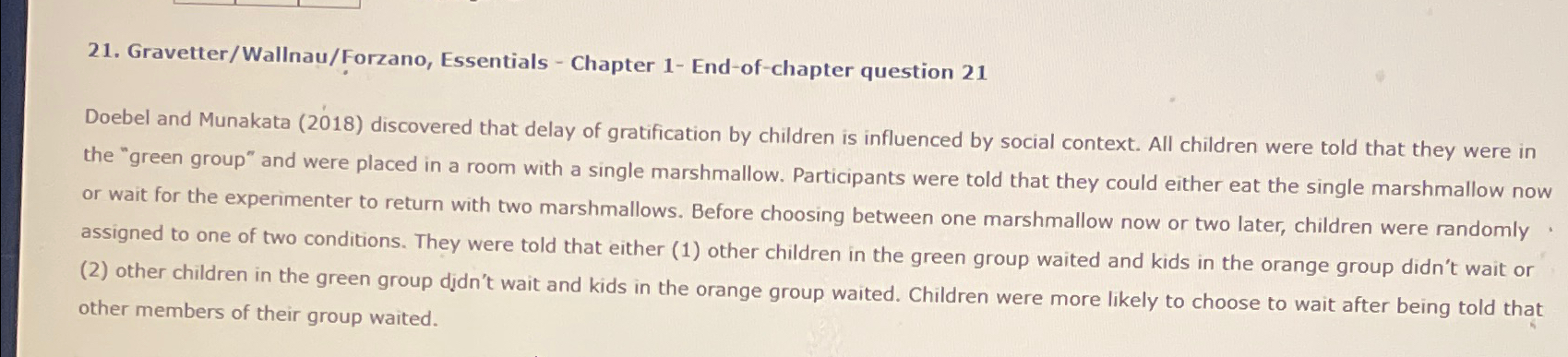 Solved Gravetter/Wallnau/Forzano, ﻿Essentials - ﻿Chapter 1- | Chegg.com