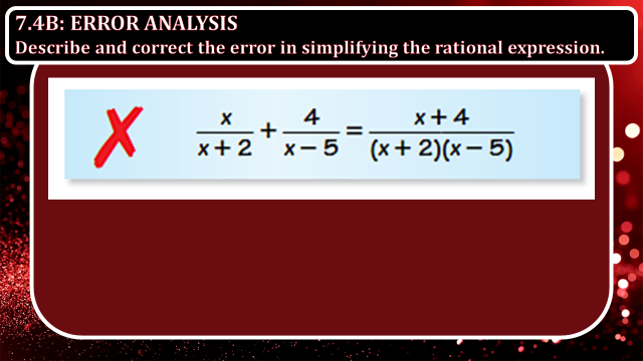 Solved 7.4B: ERROR ANALYSISDescribe and correct the error in | Chegg.com