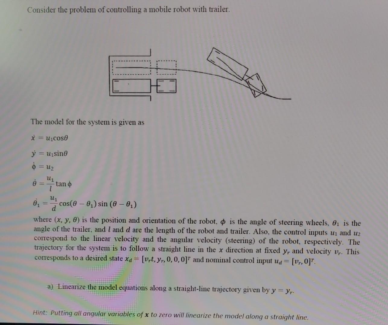 Solved Linearize the model equations of x to zero will | Chegg.com
