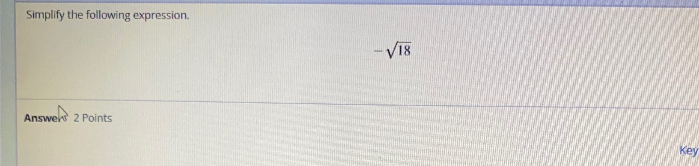 Solved Simplify the following expression.-182Answew 2 | Chegg.com