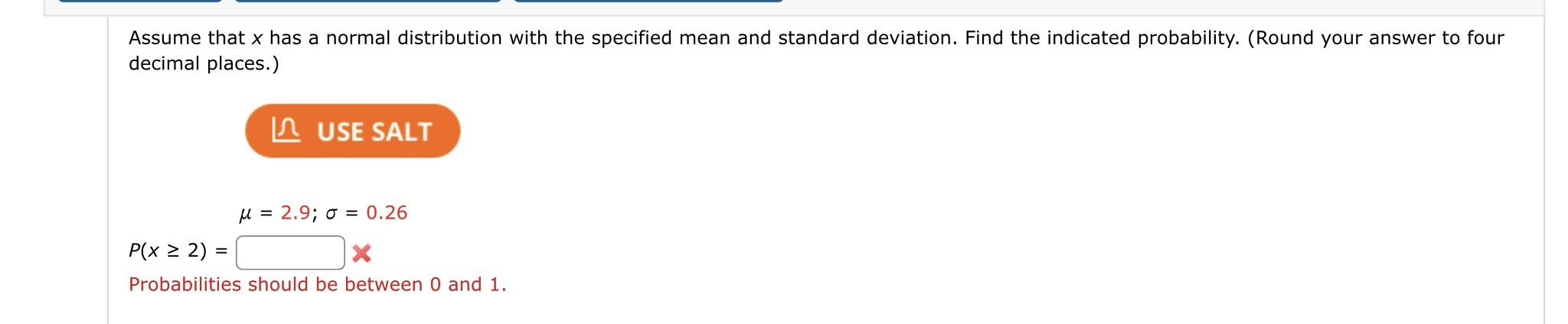 Solved Assume that x ﻿has a normal distribution with the | Chegg.com