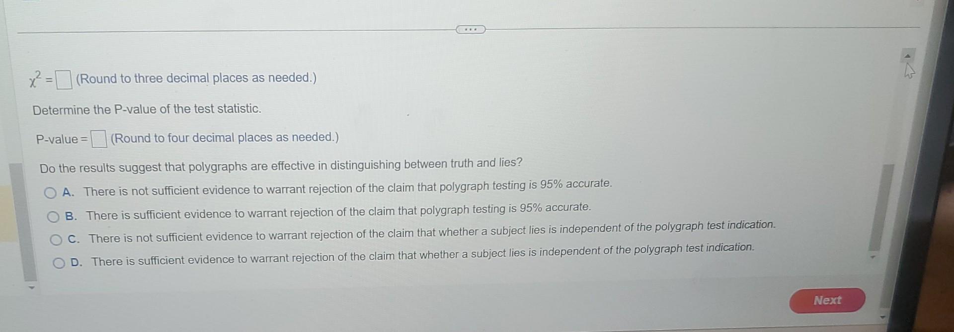 Solved The table below includes results from polygraph (lie | Chegg.com