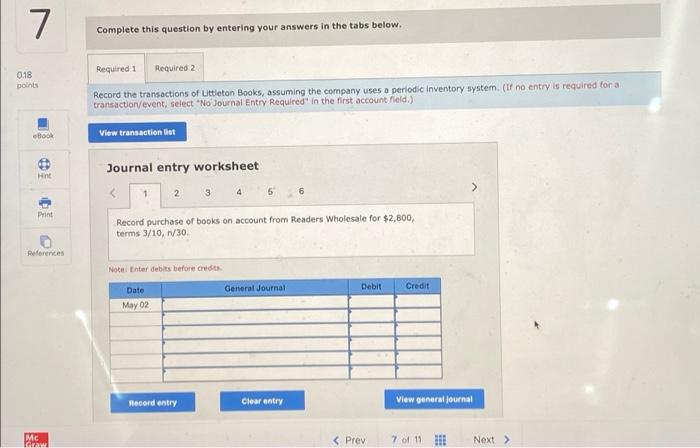 Solved Littleton Books has the following transactions during | Chegg.com