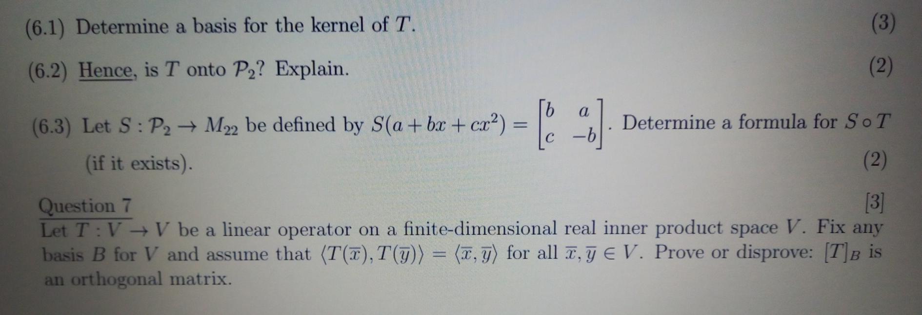 Solved Let T: M22 P2 be the linear transformation defined by | Chegg.com