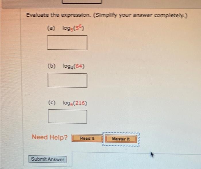 Solved Evaluate the expression. (Simplify your answer | Chegg.com