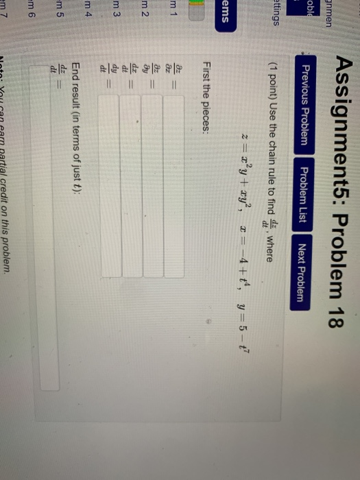 Solved Assignment5: Problem 18 gnmen oble Previous Problem | Chegg.com Solved Assignment5: Problem 18 gnmen oble Previous Problem | Chegg.com