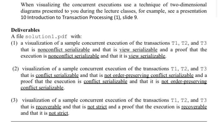 Solved Concurrent Executions Of Database Transactions тз