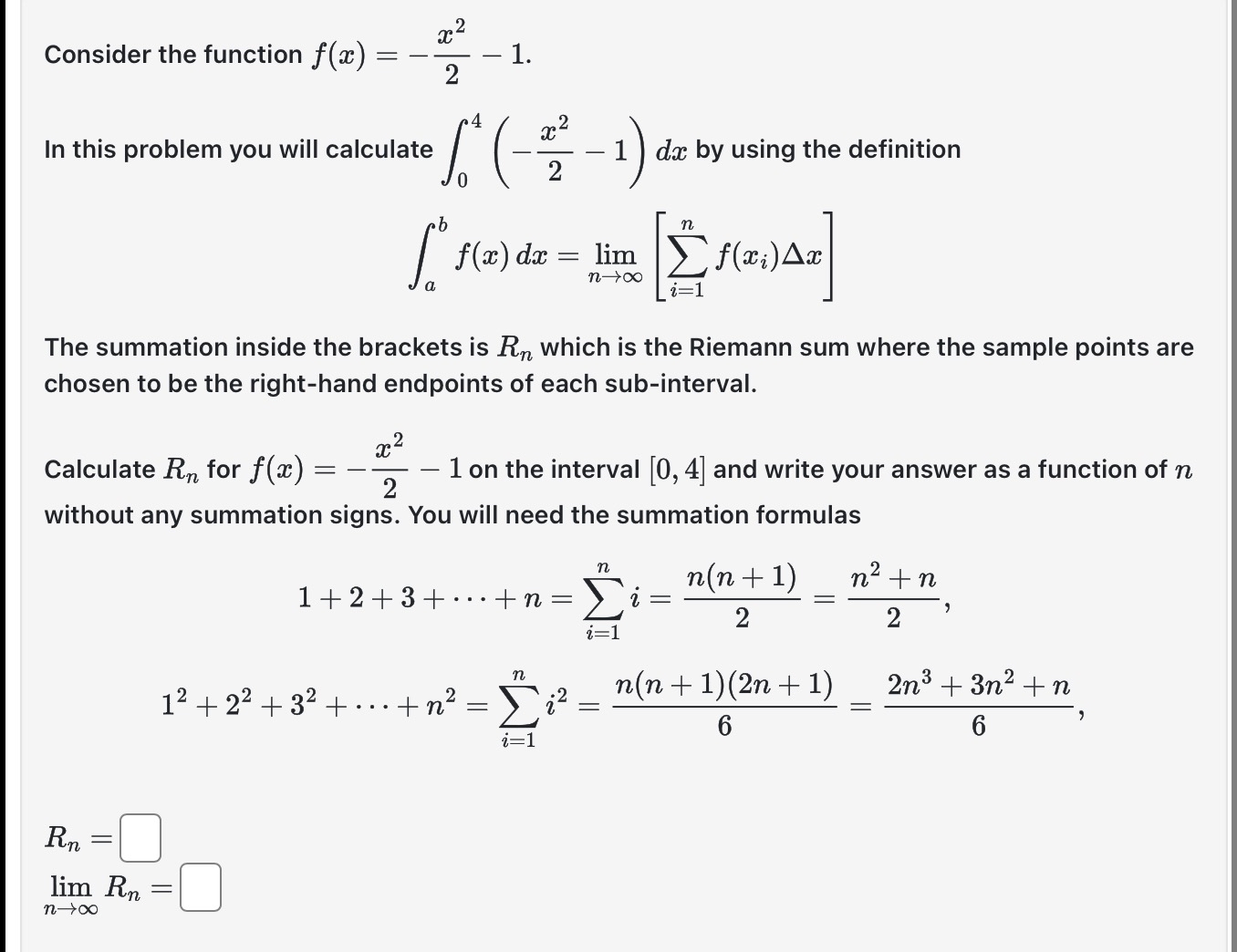 Solved Consider the function f(x)=-x22-1.In this problem you | Chegg.com