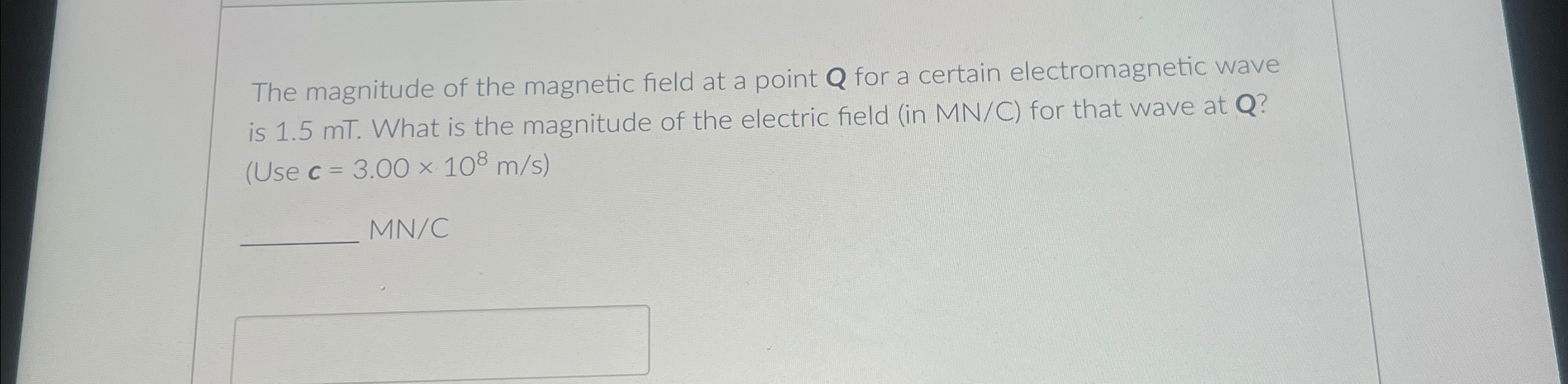Solved The magnitude of the magnetic field at a point Q ﻿for | Chegg.com