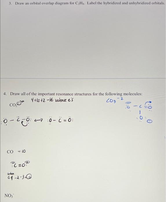 Solved 3. Draw an orbital overlap diagram for CH4 Label the | Chegg.com