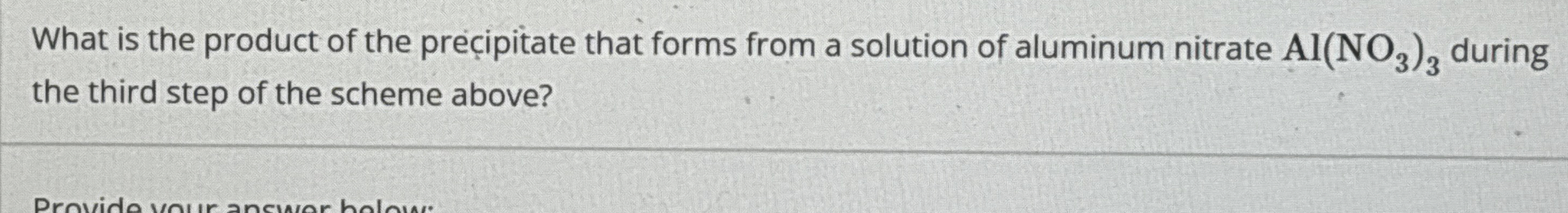 Solved What is the product of the precipitate that forms | Chegg.com