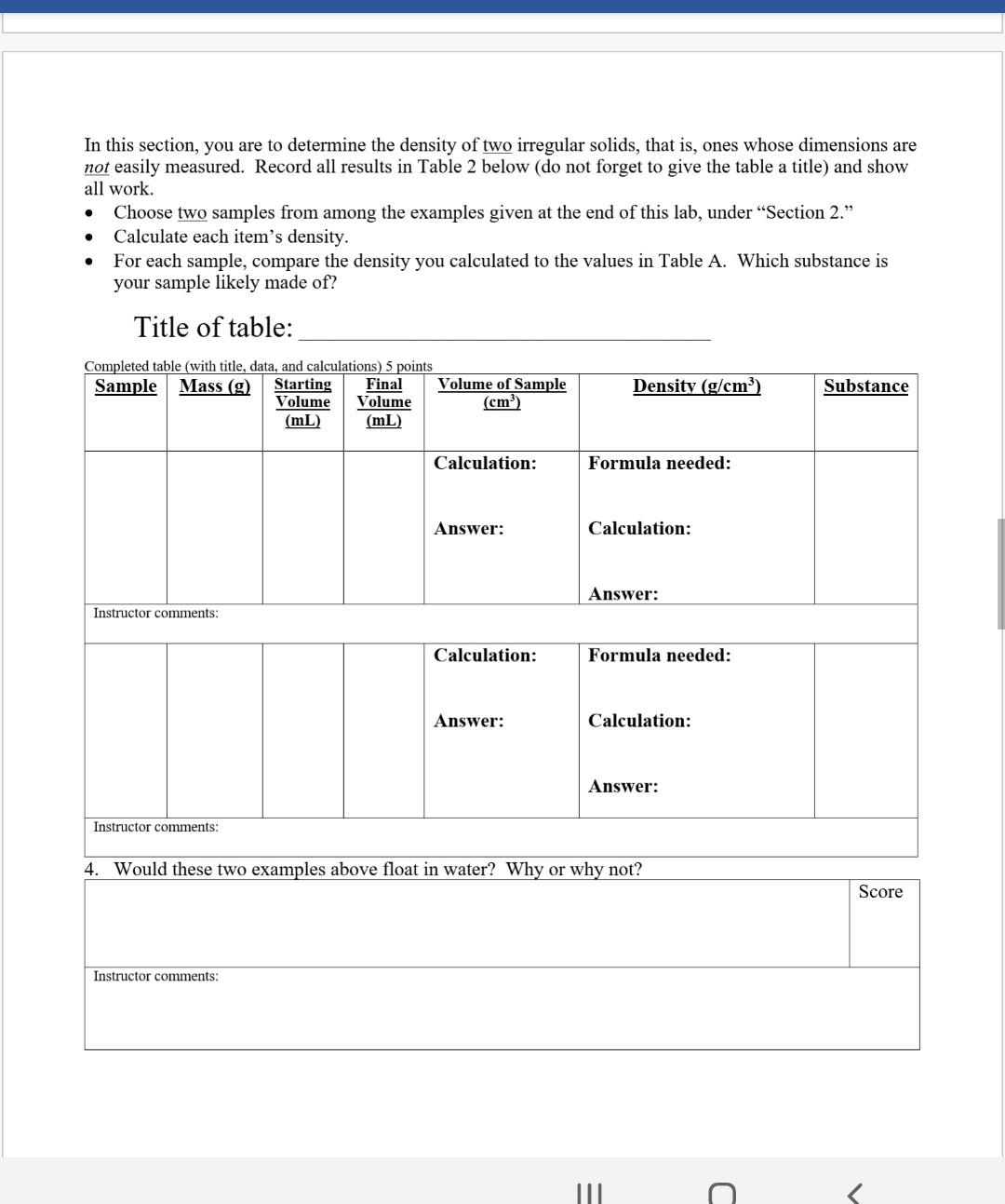 Solved Group Recorder's Name: Group Members' Names: Lab | Chegg.com