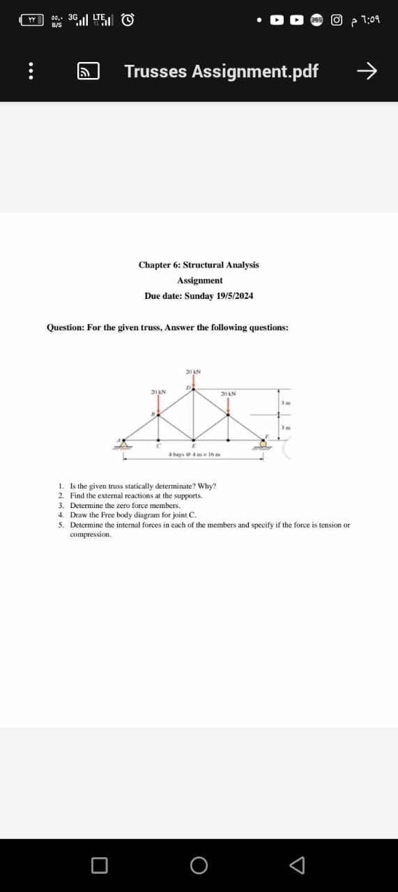 Solved Chapter 6: Structural AnalysisAssignmentDue date: | Chegg.com