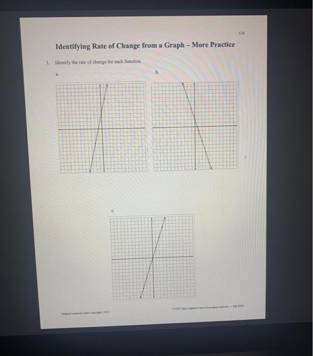 Solved Identifying Rate of Change from a Graph - More | Chegg.com